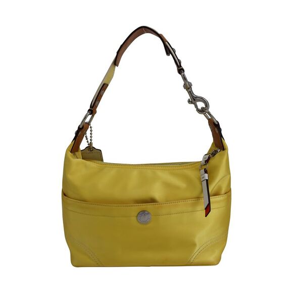 Coach | Bags | Coach Hampton Hobo Shoulder Bag In Yellow Polyamide ...